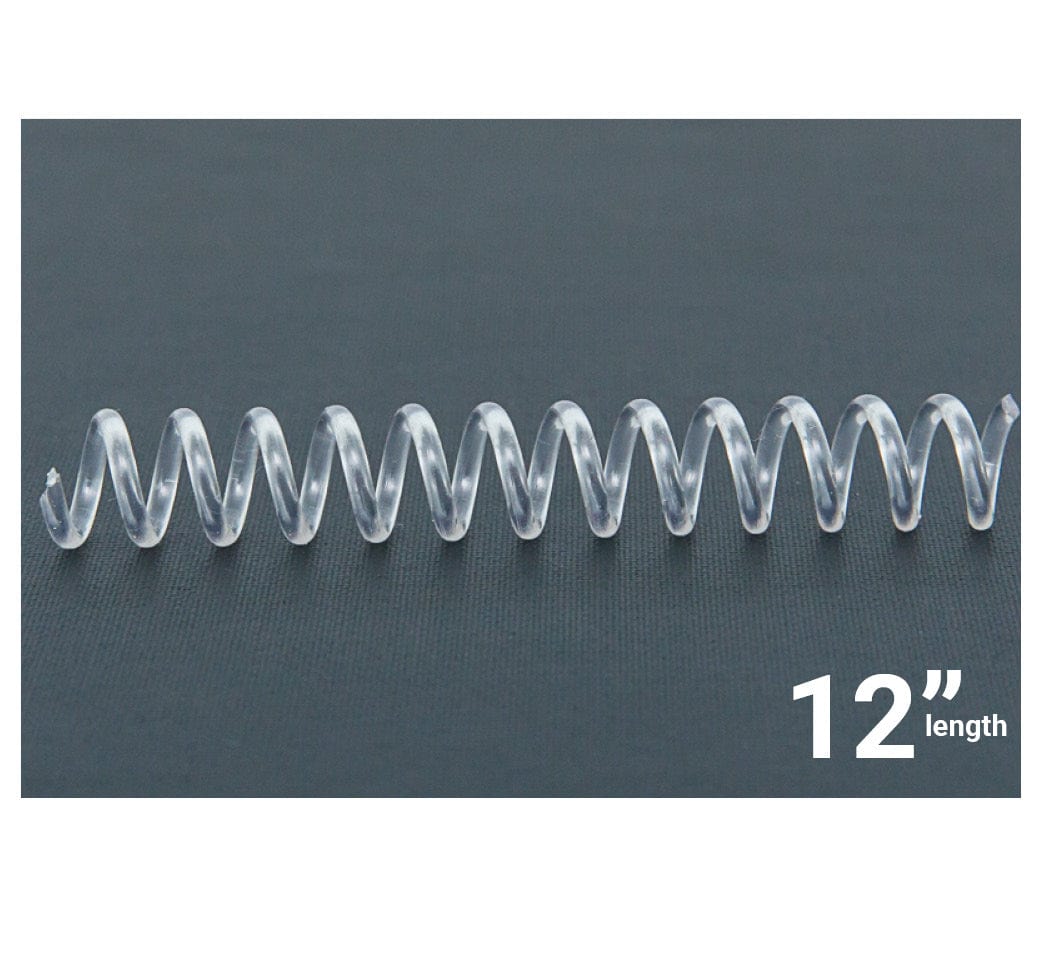 20mm - 32mm | Clear 12" BINDAPLY Plastic Coil 4:1 Pitch – Leading Edge